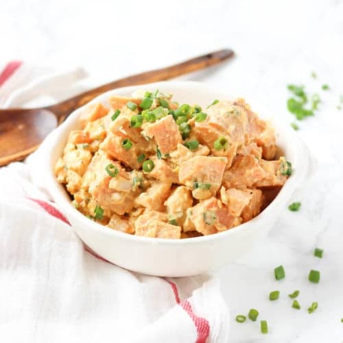 Healthy Paleo Cold Sweet Potato Salad Recipe | Wicked Spatula