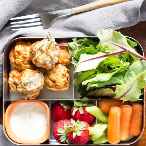Buffalo Chicken Meatballs Recipe + How To Build A Bento Box!
