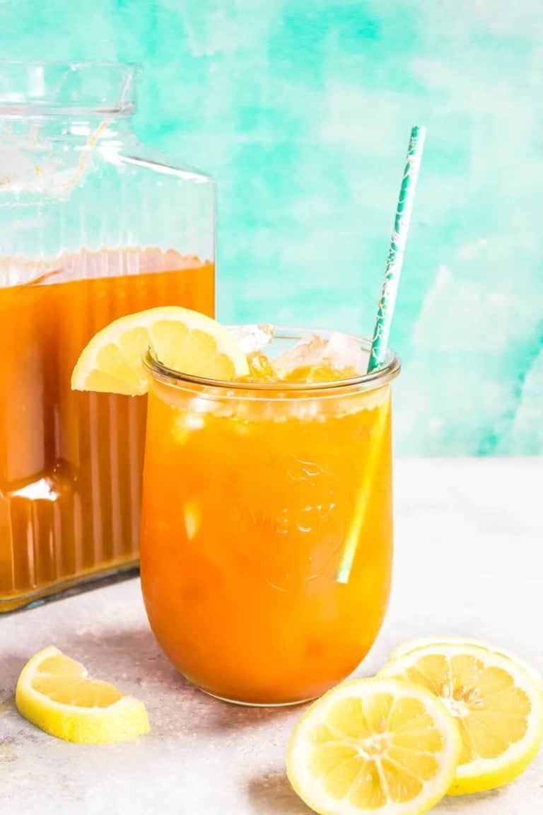 Cinnamon Turmeric Iced Tea Recipe - Caffeine Free! - Wicked Spatula