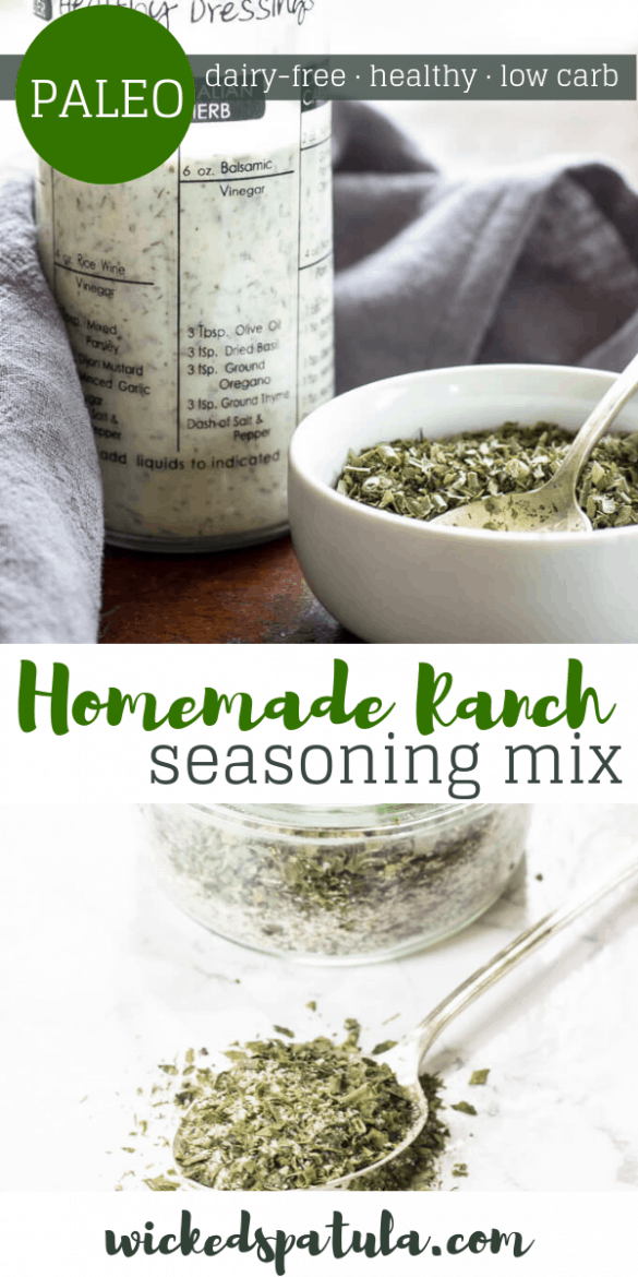 Dairy-Free Homemade Ranch Seasoning Mix Recipe | Wicked Spatula